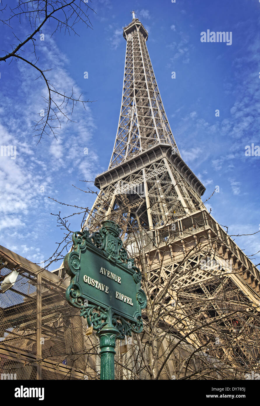 The Eiffel Tower tourist attraction Paris France Stock Photo - Alamy