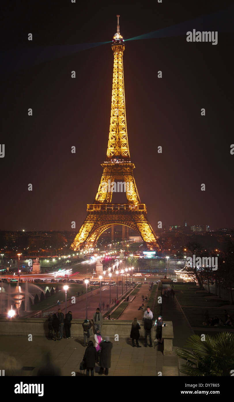 The Eiffel Tower tourist attraction Paris France Stock Photo - Alamy