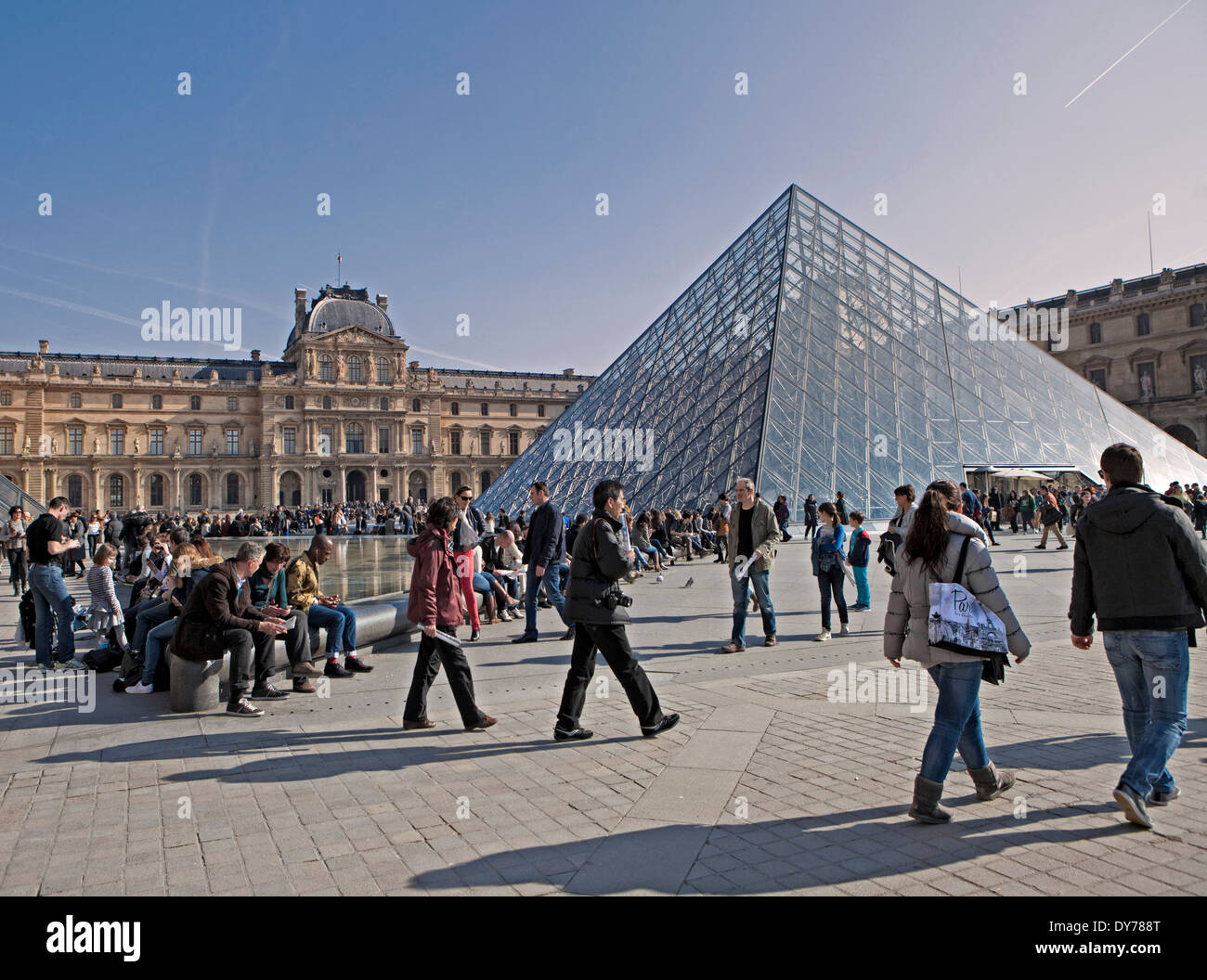 The Louvre famous art museum housing the Mona lisa in Paris France ...