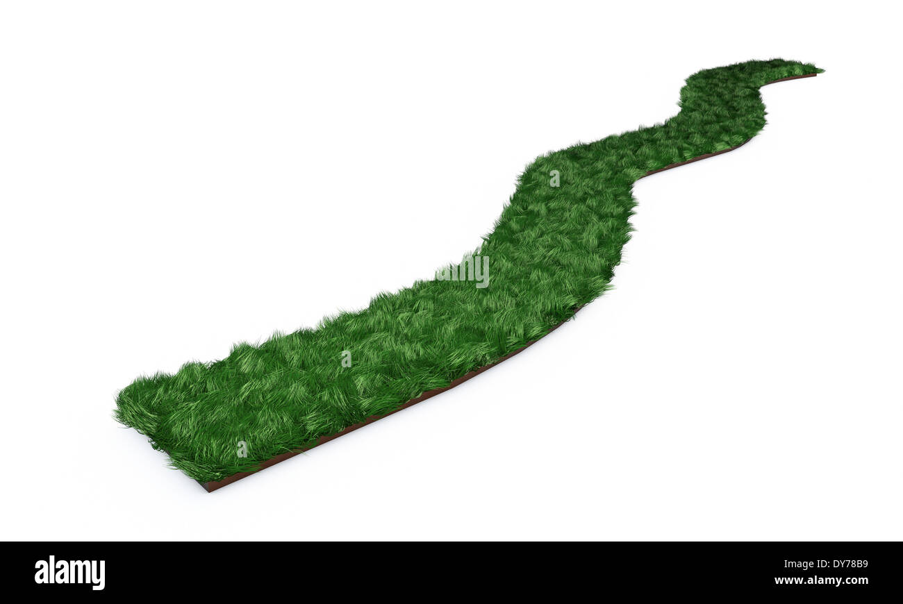 grass path isolated on white background Stock Photo - Alamy