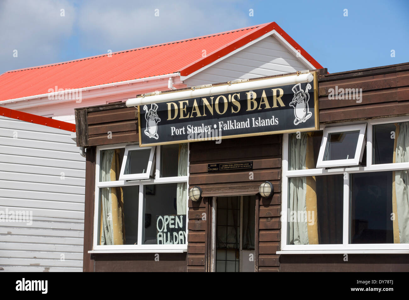 A pub in Port Stanley in the Falkland Islands Stock Photo - Alamy