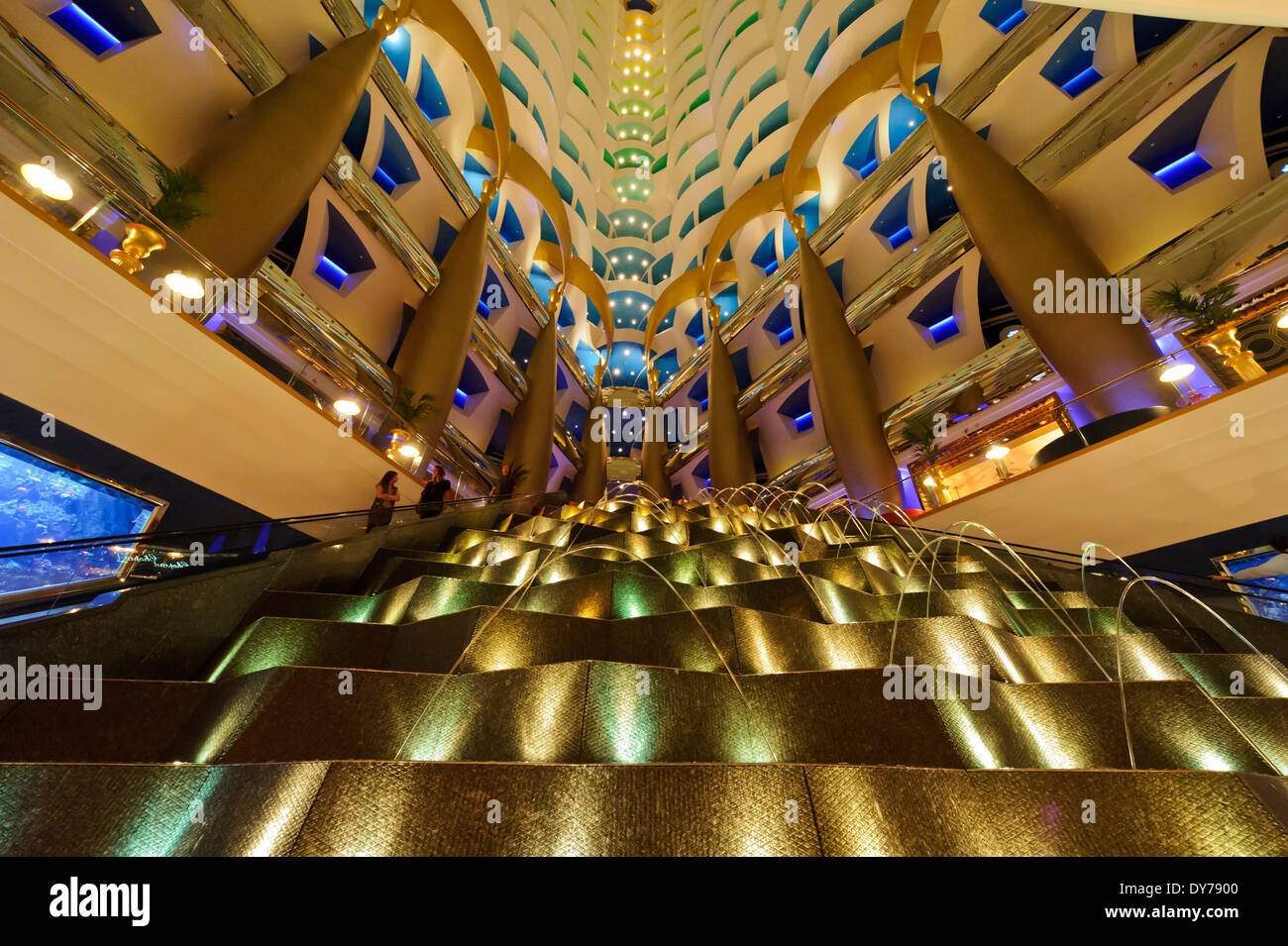 The grand entrance to the Burj Al Arab Hotel, the World's first seven ...