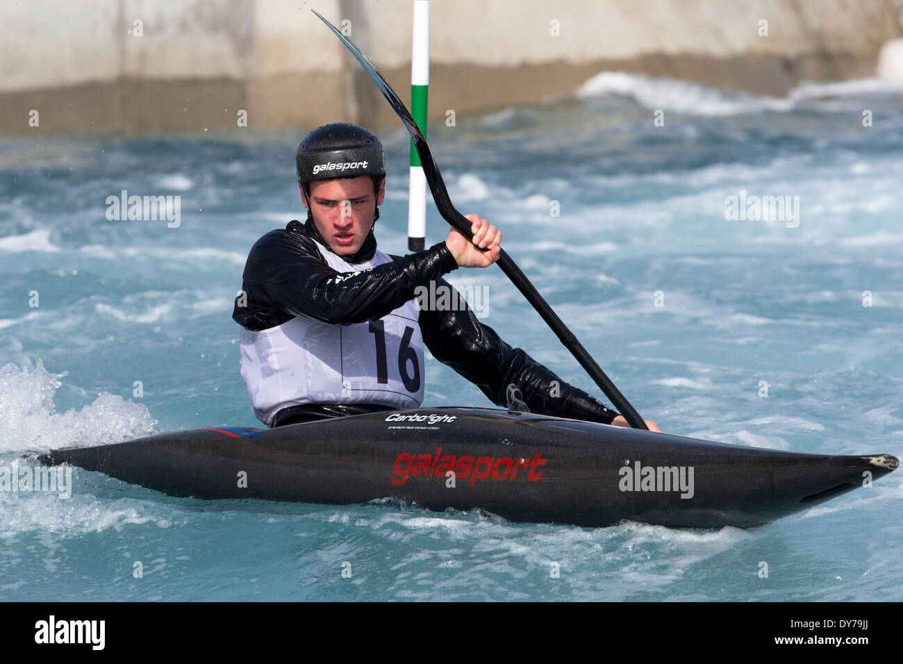 Austin Barker Semi-Final K1 Men's GB Canoe Slalom 2014 Selection Trials ...