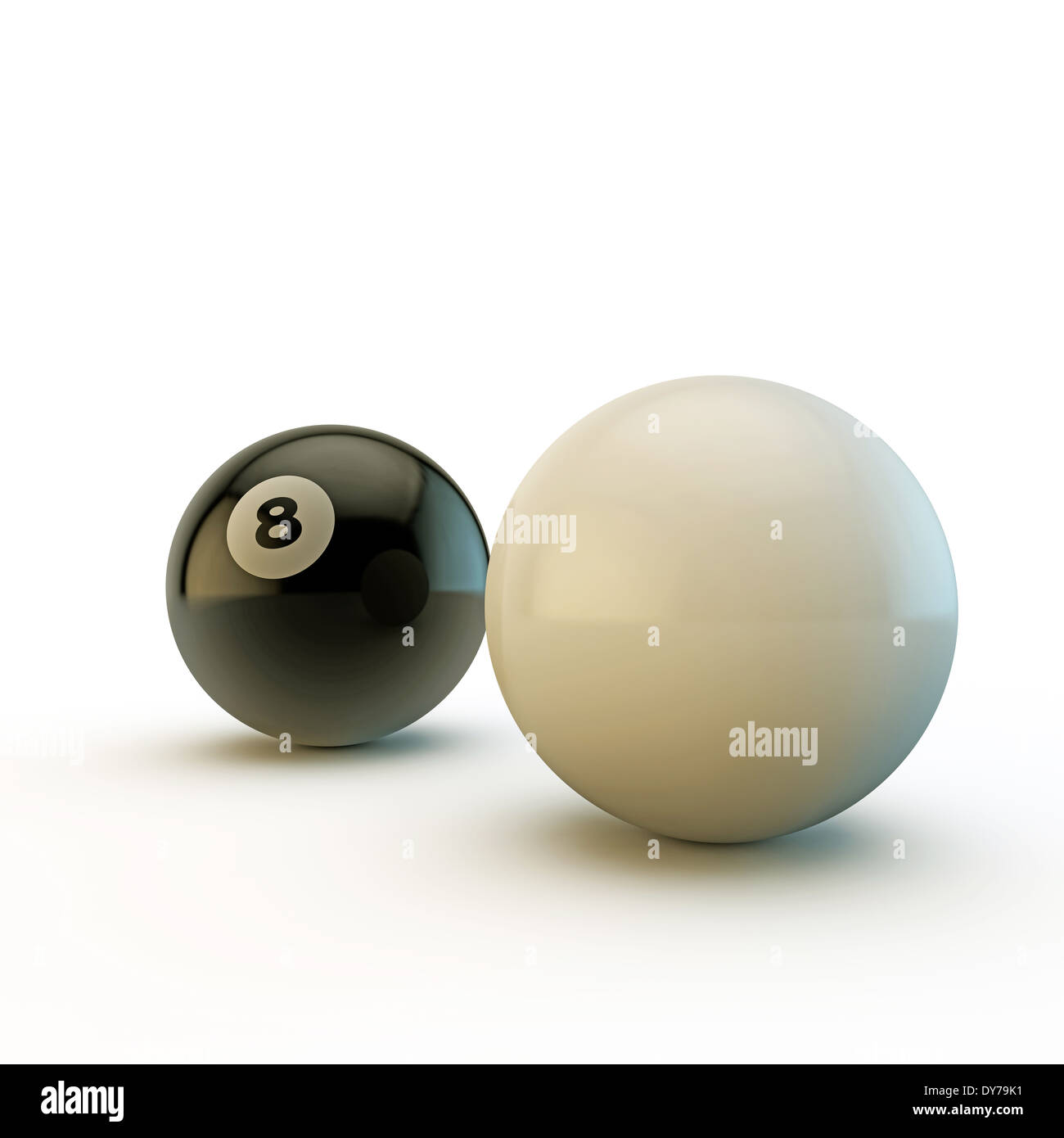 pool balls isolated on white background Stock Photo - Alamy