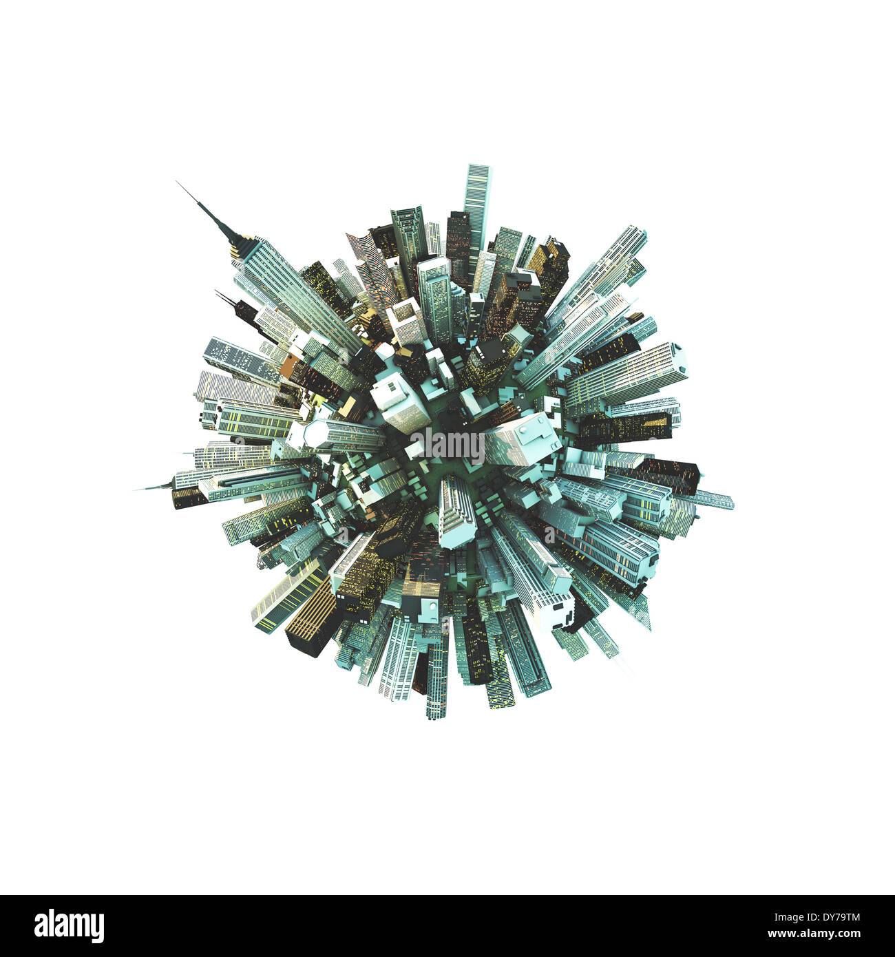 small busy world isolated on white background Stock Photo - Alamy