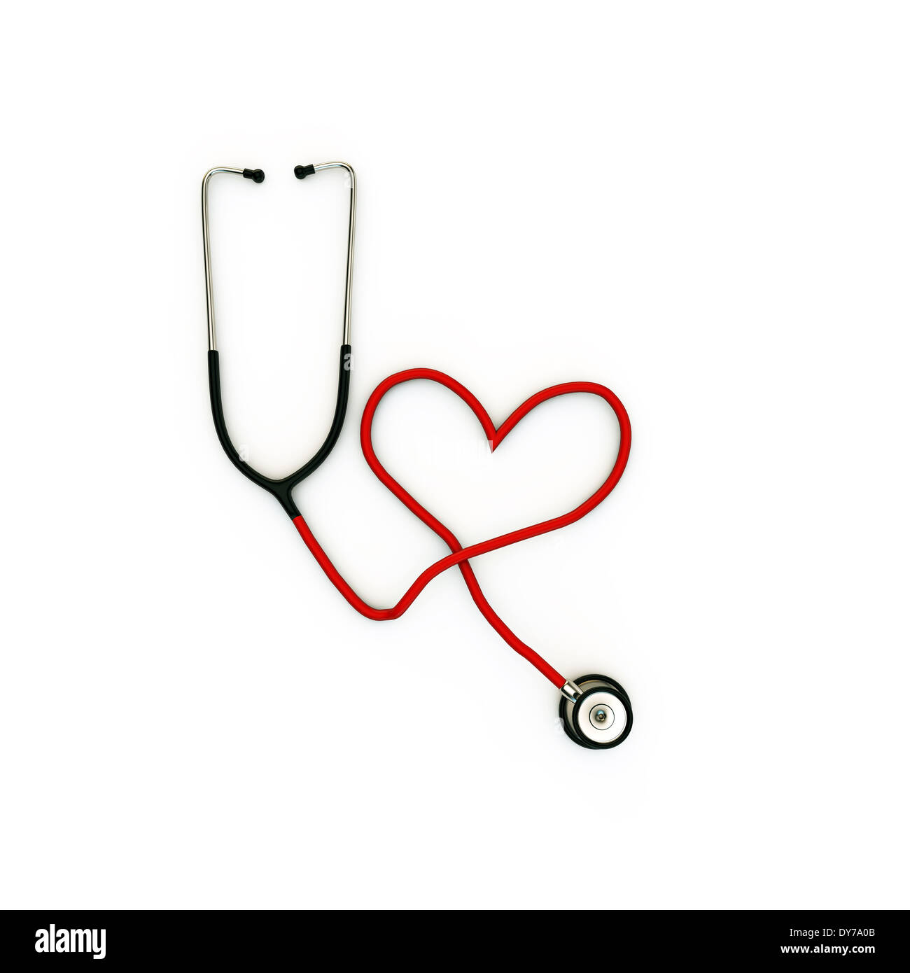 stethoscope heart shaped isolated on white background Stock Photo - Alamy
