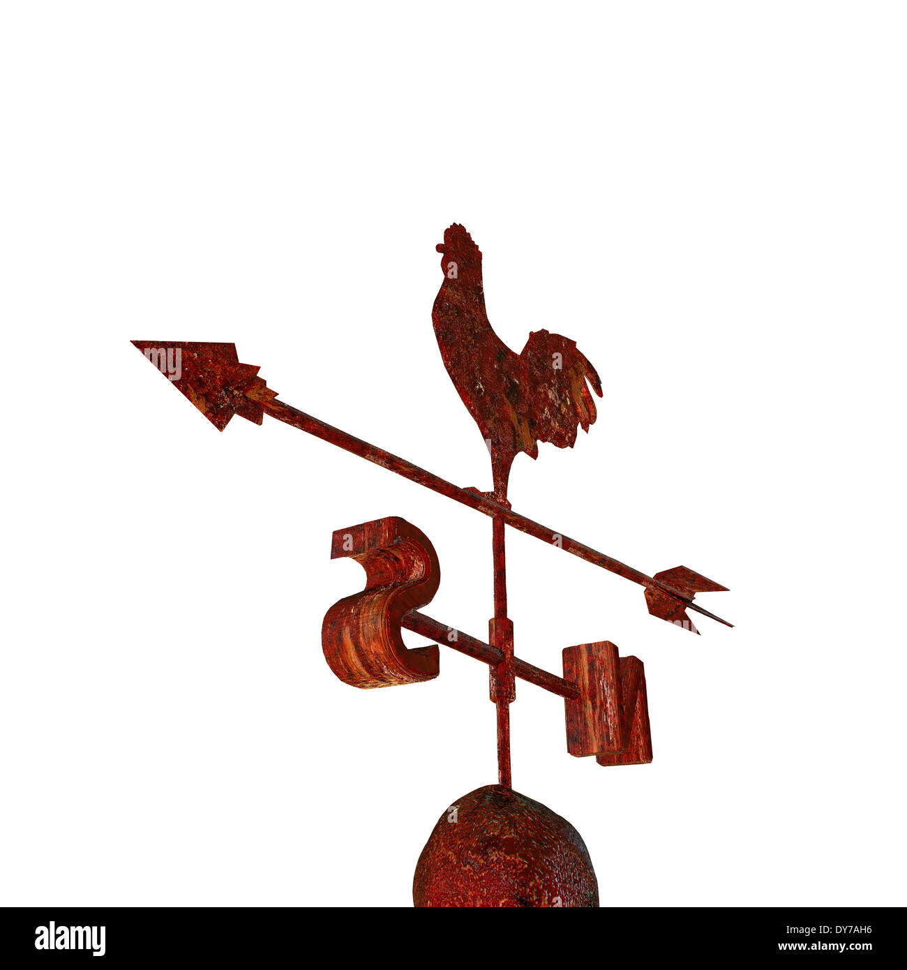 illustration of an old weathervane isolated on white background Stock ...