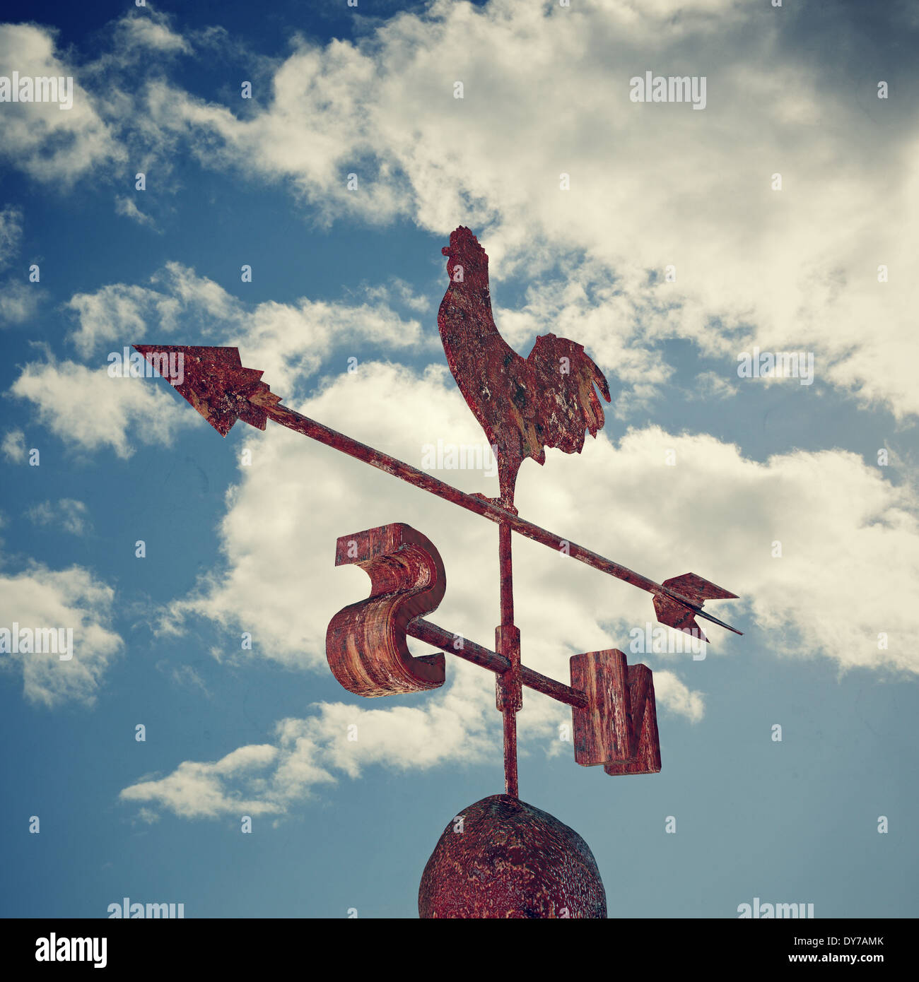 illustration of an old weathervane Stock Photo - Alamy