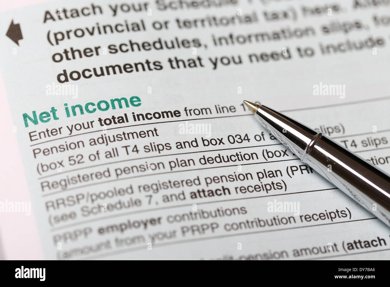 Net income form Stock Photo - Alamy