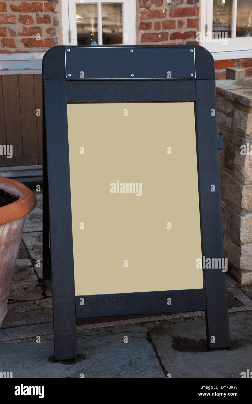 Blank event board outside a hotel Stock Photo - Alamy
