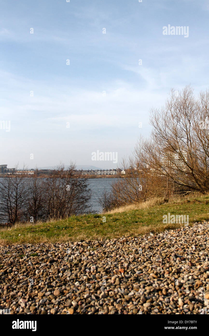 Cardiff Bay from the barrage Stock Photo - Alamy