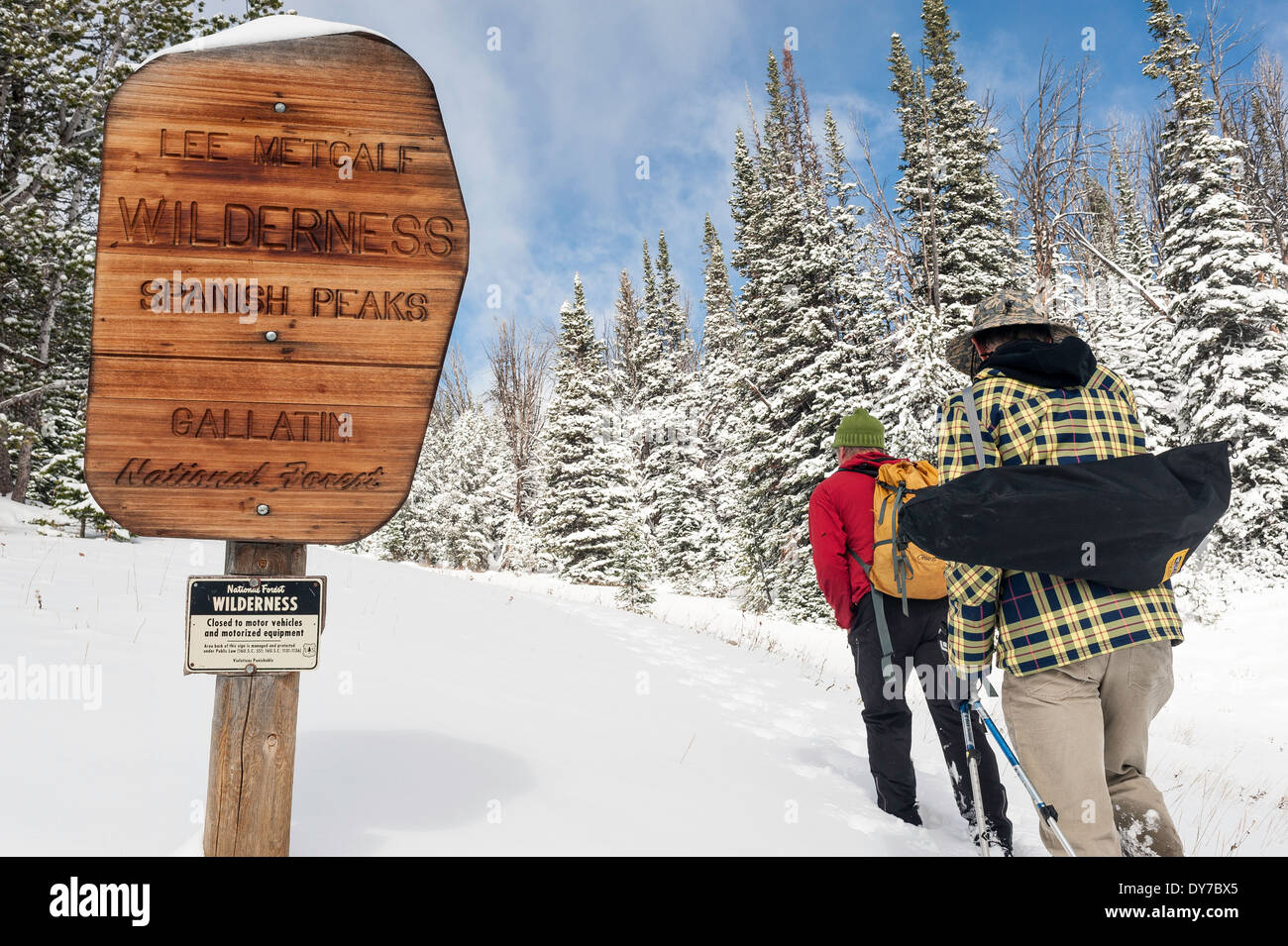 Hikers head into the Beehive Basin, near Big Sky, Mont., in the Lee ...