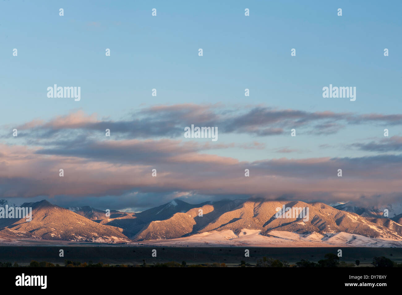 The Madison mountain range in southwest Montana is part of the Lee ...