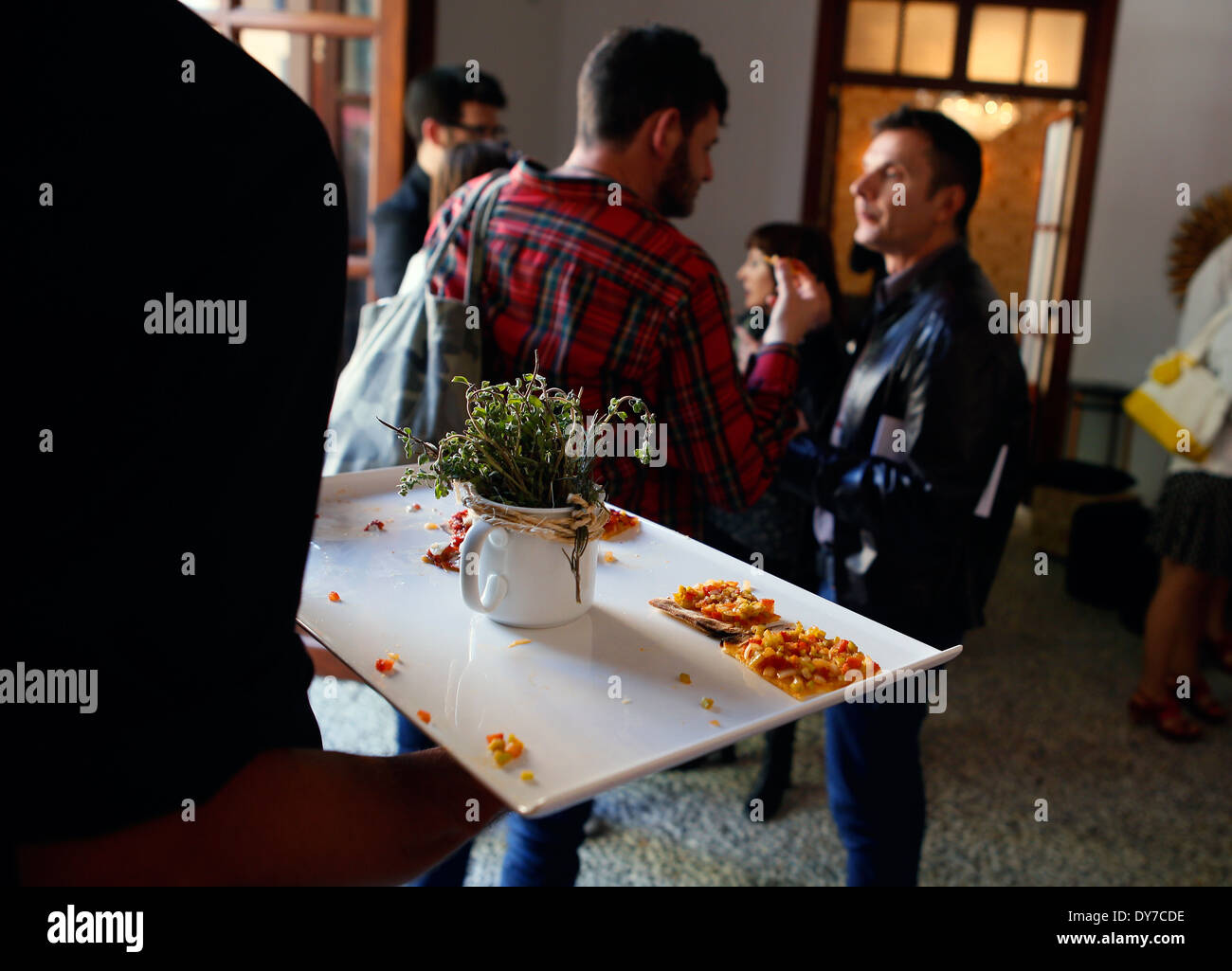 catering service in the vineyard at art gallery Stock Photo - Alamy