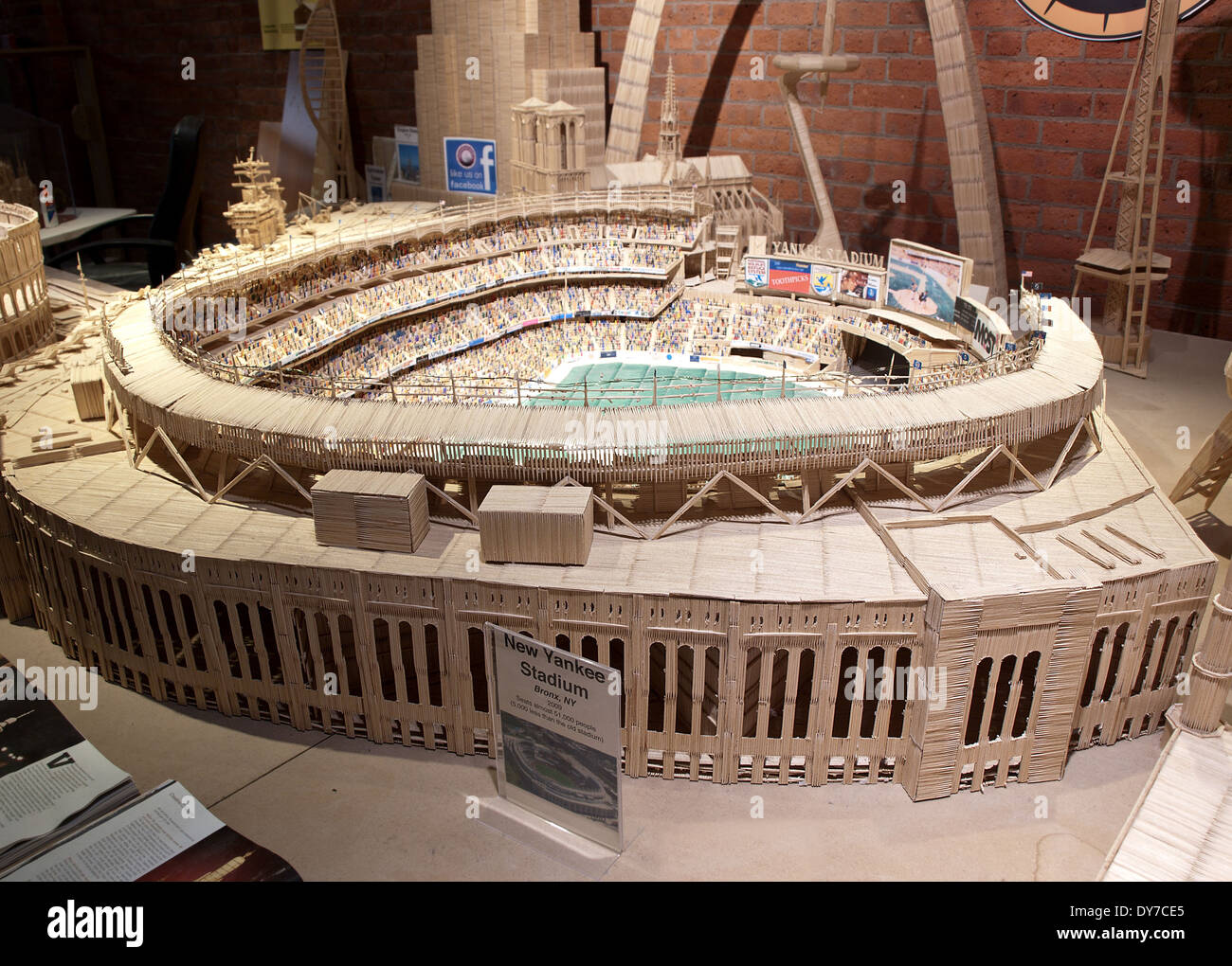 Yankee Stadium made of toothpicks Stock Photo - Alamy