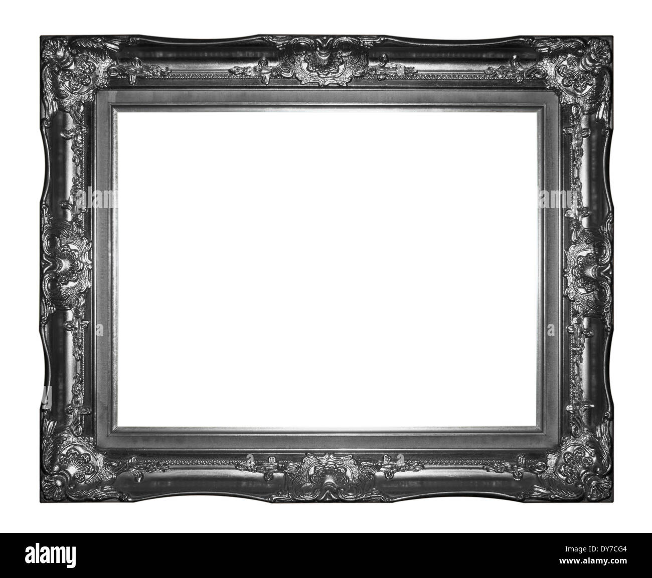 Picture frame black isolated on white background Stock Photo - Alamy