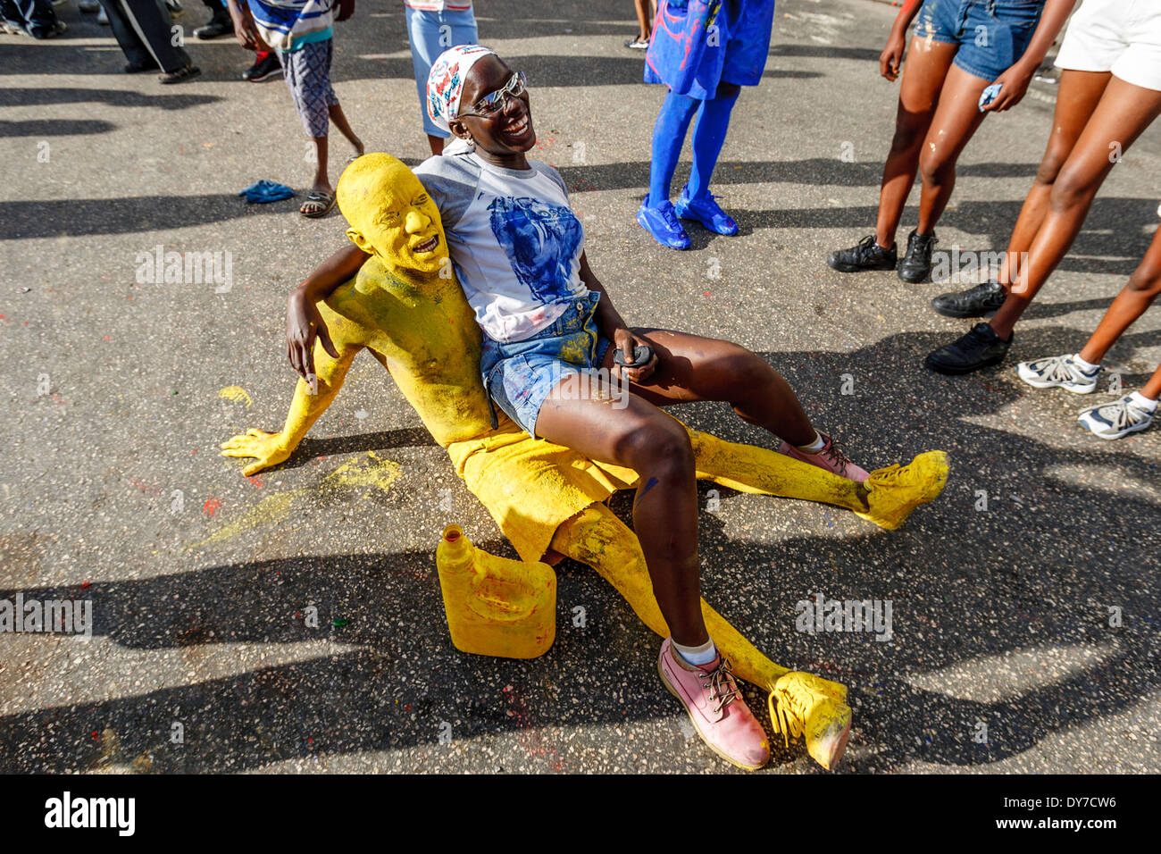 Jouvert, Trinidad Carnival, Port of Spain, Trinidad Stock Photo - Alamy