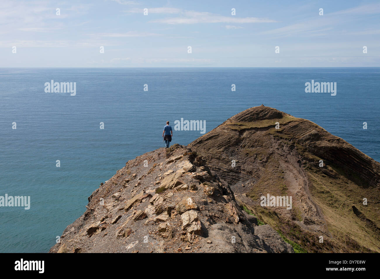Cliff top Walk, Cornwall Stock Photo - Alamy