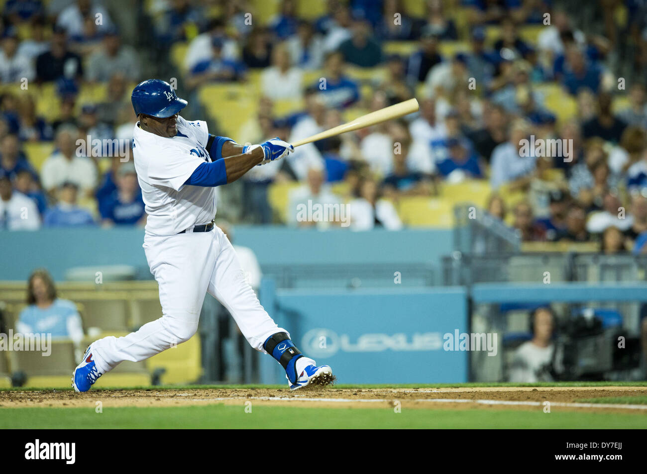 Los Angeles, CA, USA. 8th Apr, 2014. Los Angeles Dodgers third baseman ...