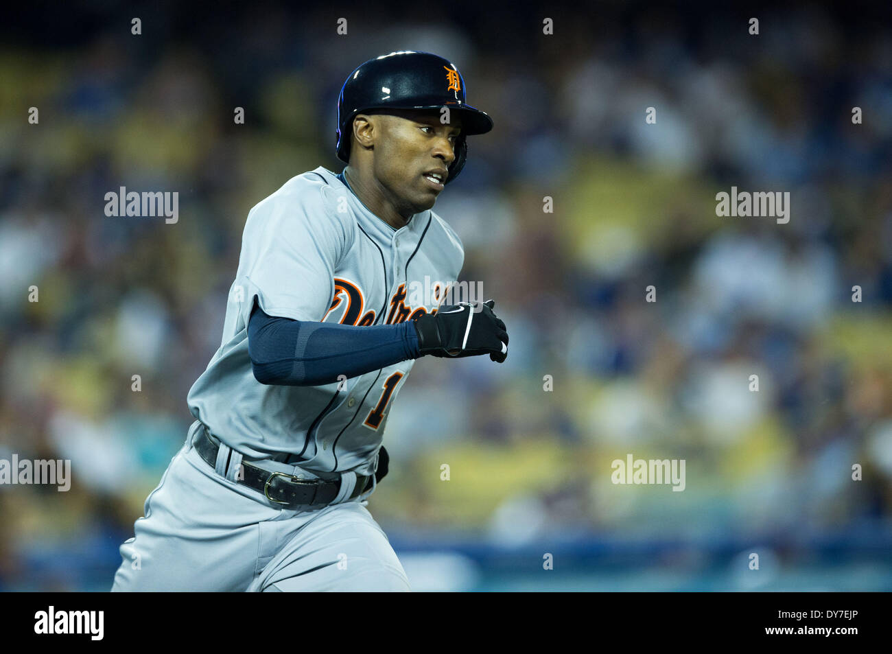 Los Angeles, CA, USA. 8th Apr, 2014. Detroit Tigers center fielder ...