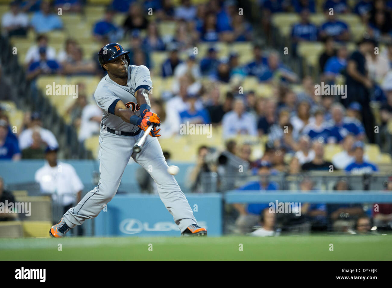 Los Angeles, CA, USA. 8th Apr, 2014. Detroit Tigers right fielder Torii ...