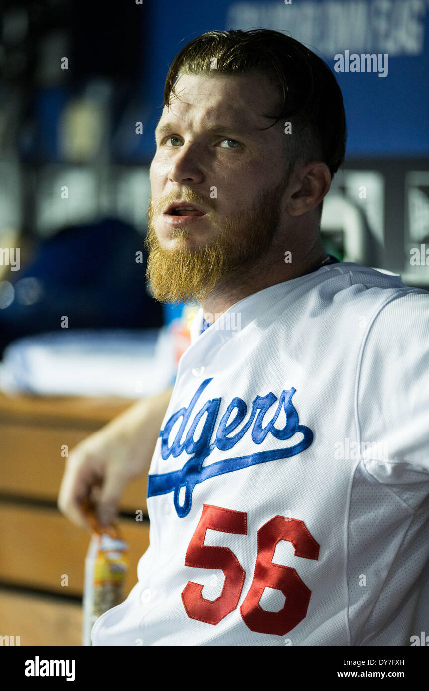 Los Angeles, CA, USA. 8th Apr, 2014. Los Angeles Dodgers relief pitcher ...