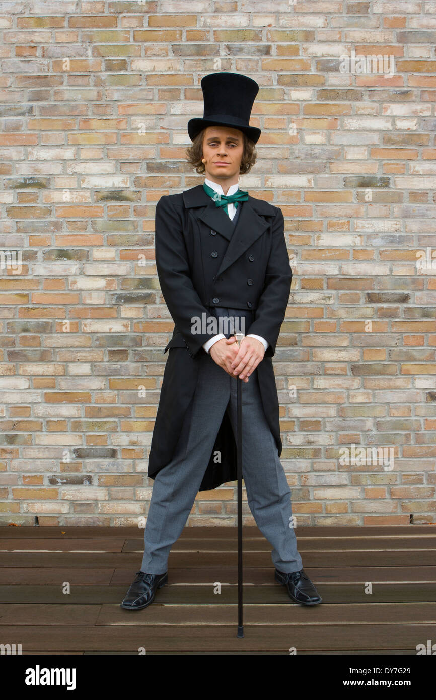 A man dressed as the Danish writer Hans Christian Andersen Stock Photo ...