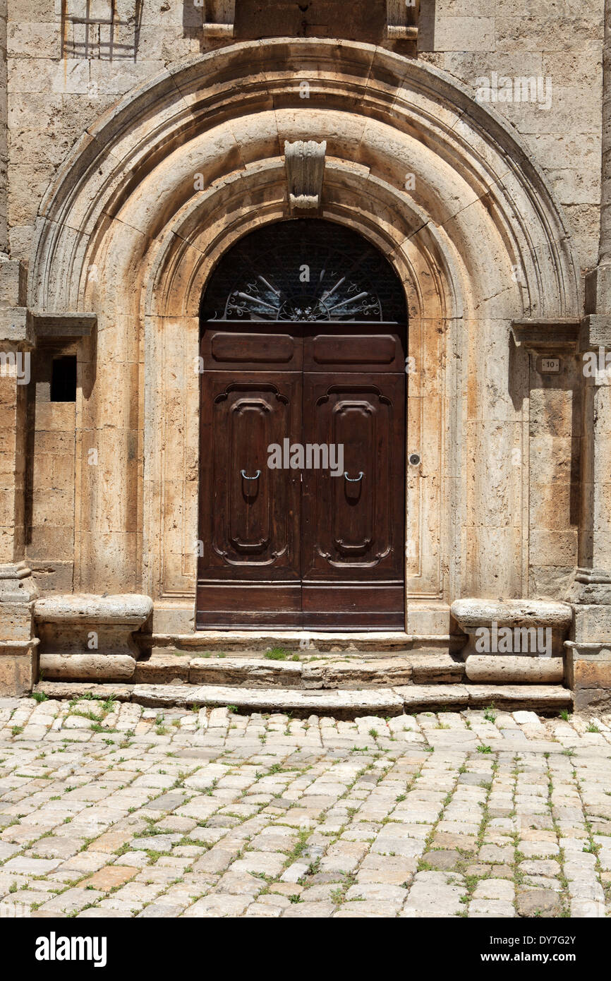 Cobblestone pavement leading to front door of Community Building in ...