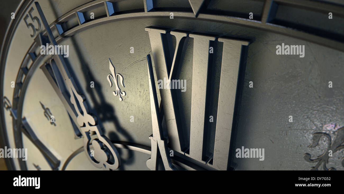 Roman Numerals Clock Midnight