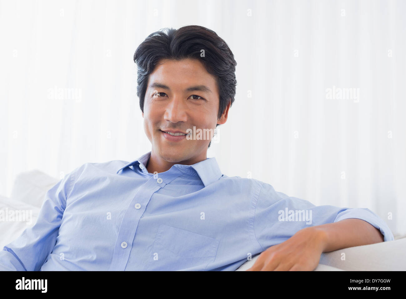 Man relaxing happy content hi-res stock photography and images - Alamy
