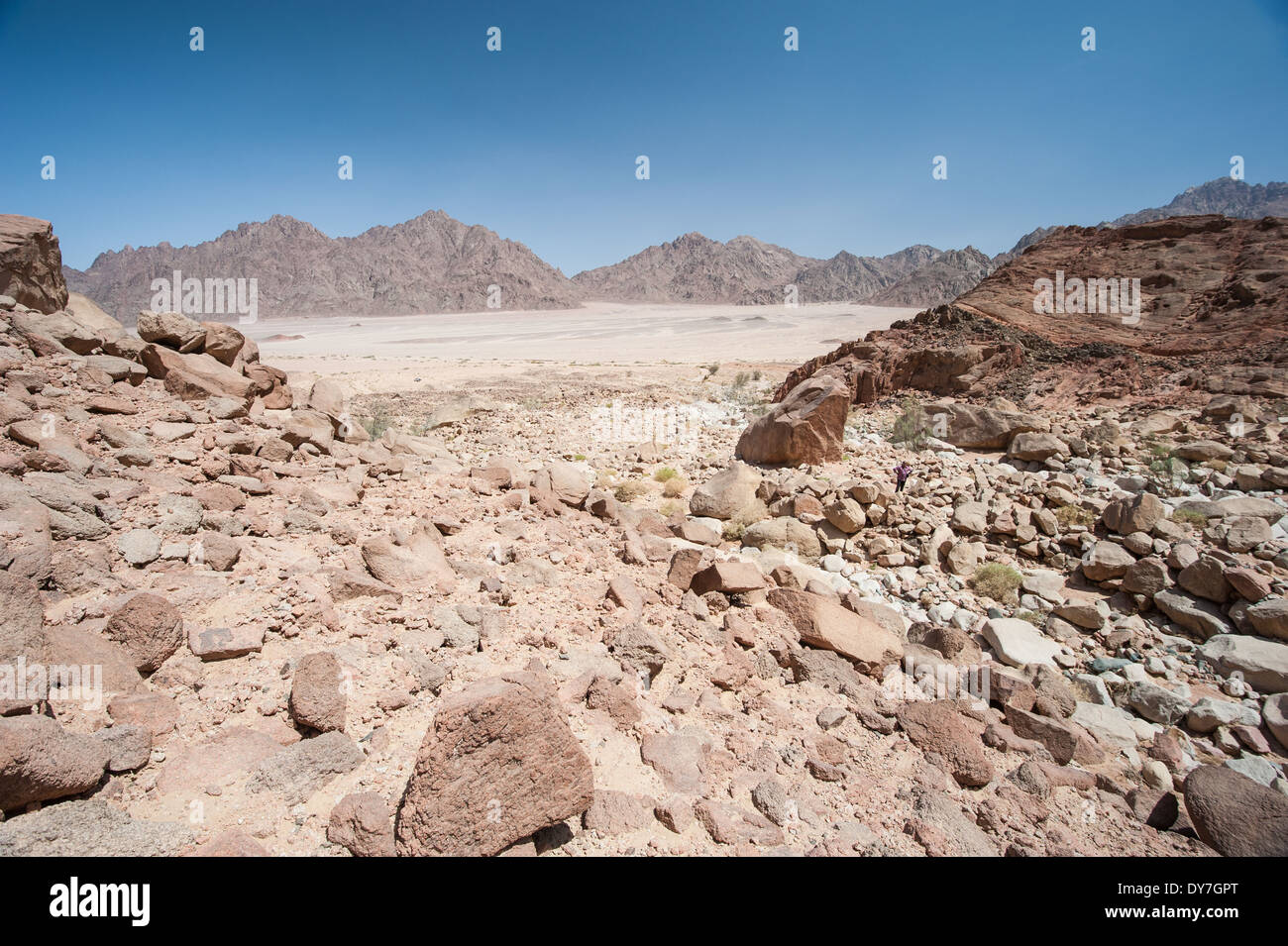 Rocky mountain slope landscape in an arid desert environment Stock ...