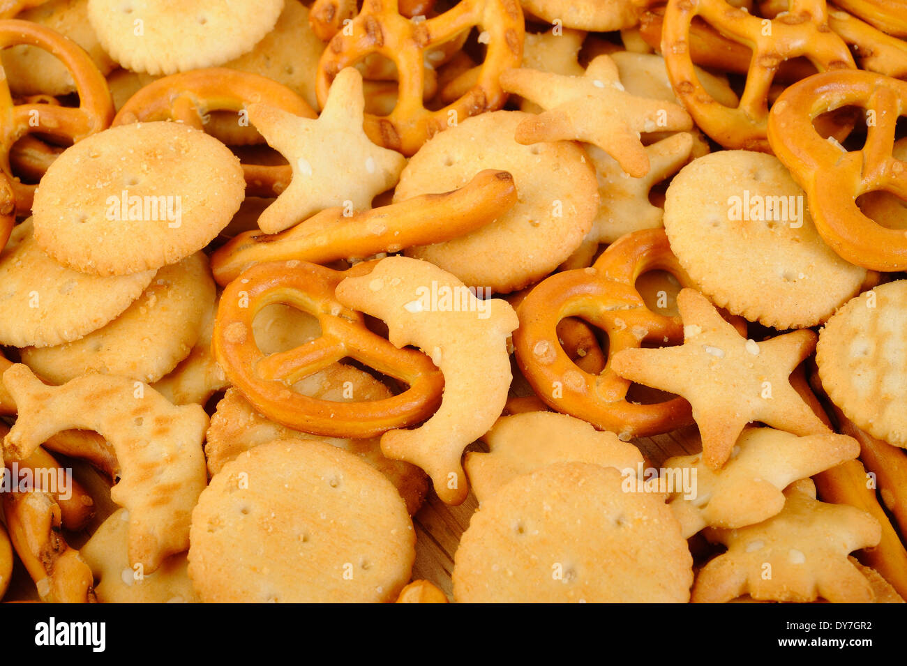 mixed crackers background Stock Photo - Alamy