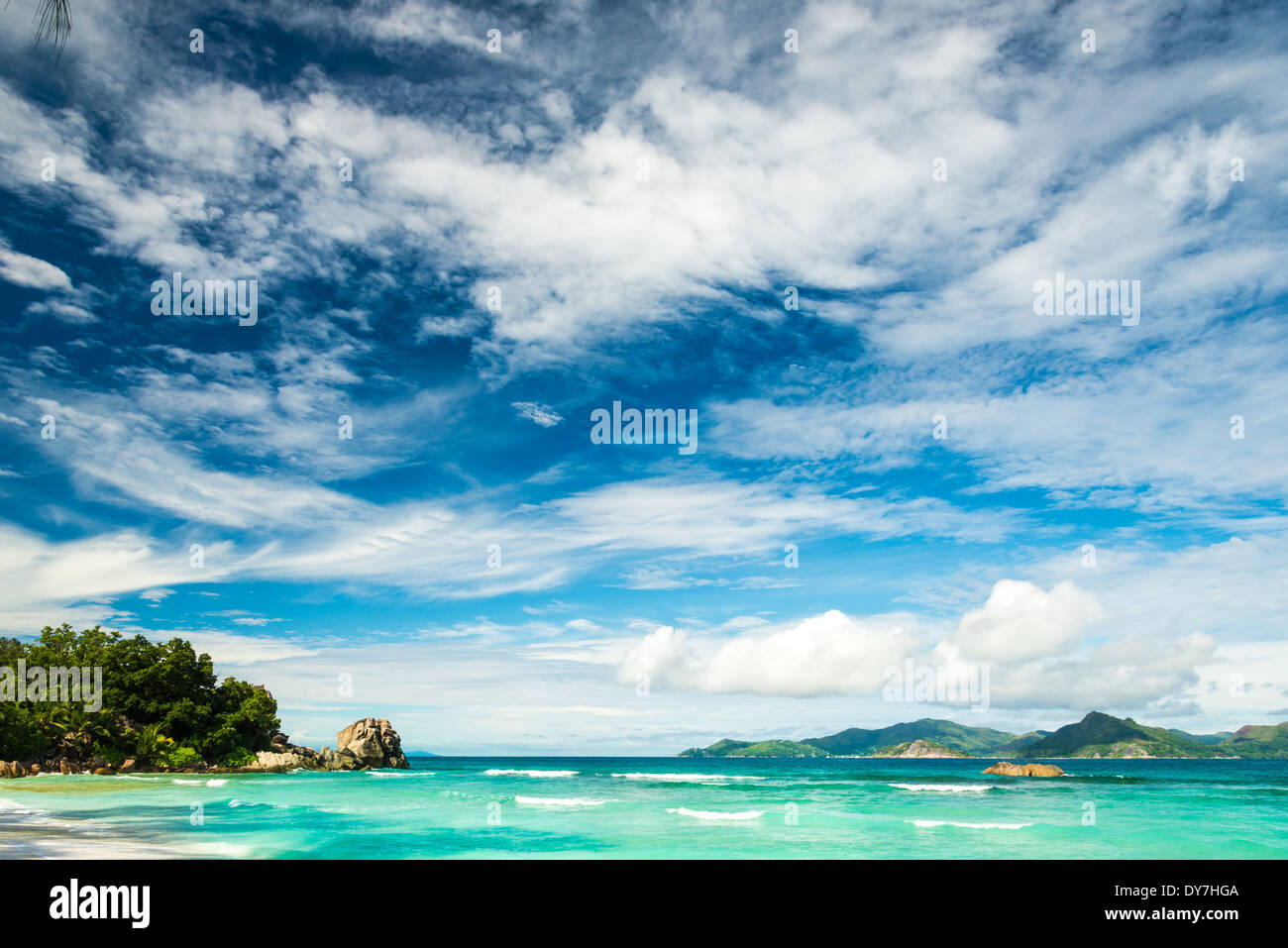 tropical beach with turquoise water Stock Photo - Alamy