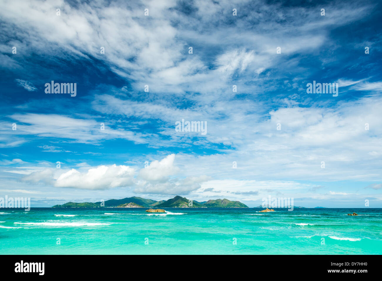 tropical beach with turquoise water Stock Photo - Alamy