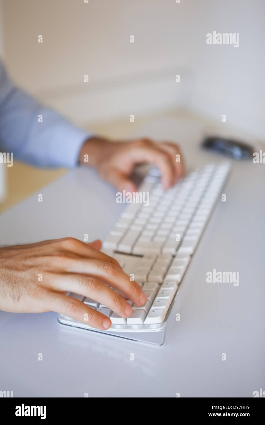 Typing at desk hi-res stock photography and images - Alamy