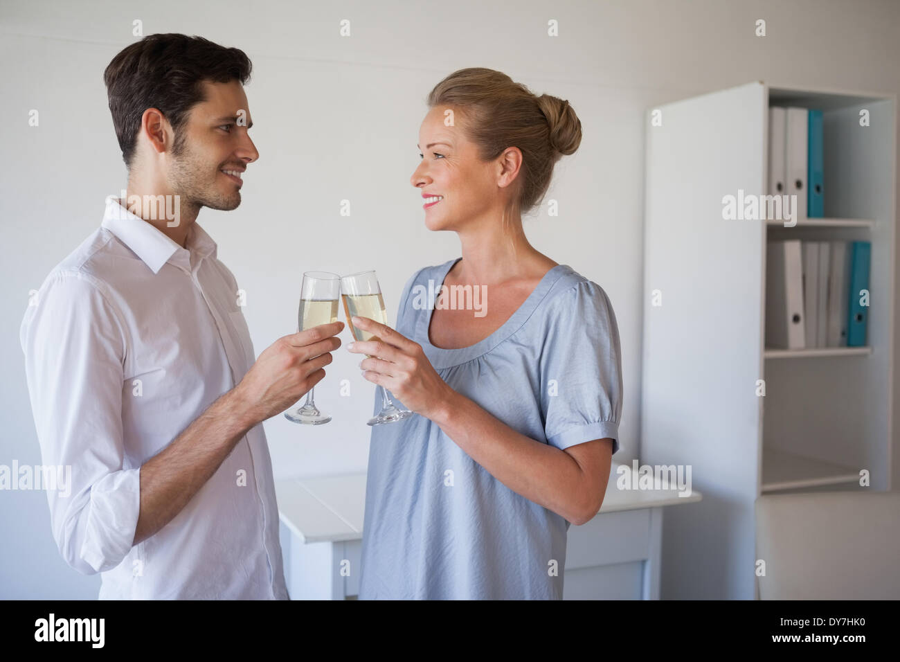 Business team toasting with champagne Stock Photo - Alamy