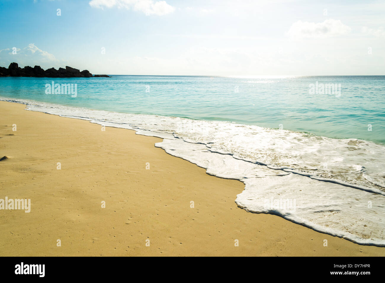 tropical beach with turquoise water Stock Photo - Alamy