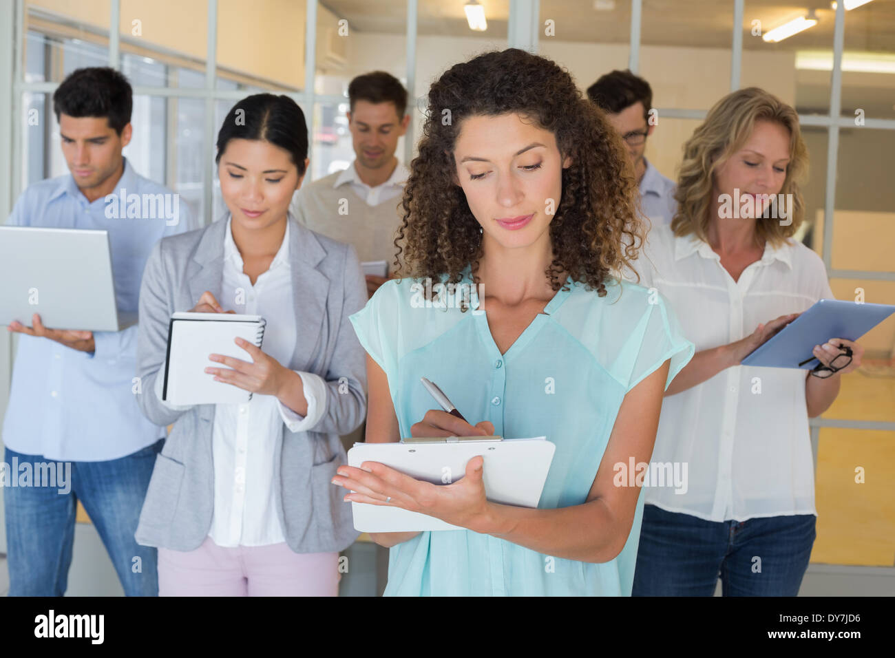 Boss business team tablet hi-res stock photography and images - Alamy