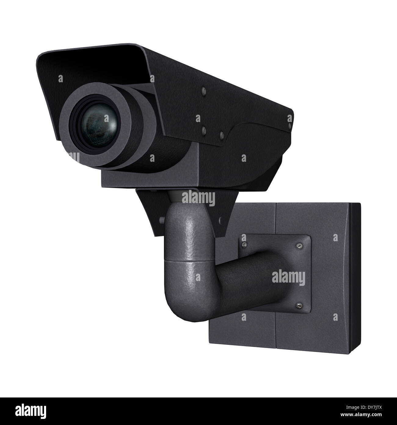 3D digital render of a security camera isolated on white background ...