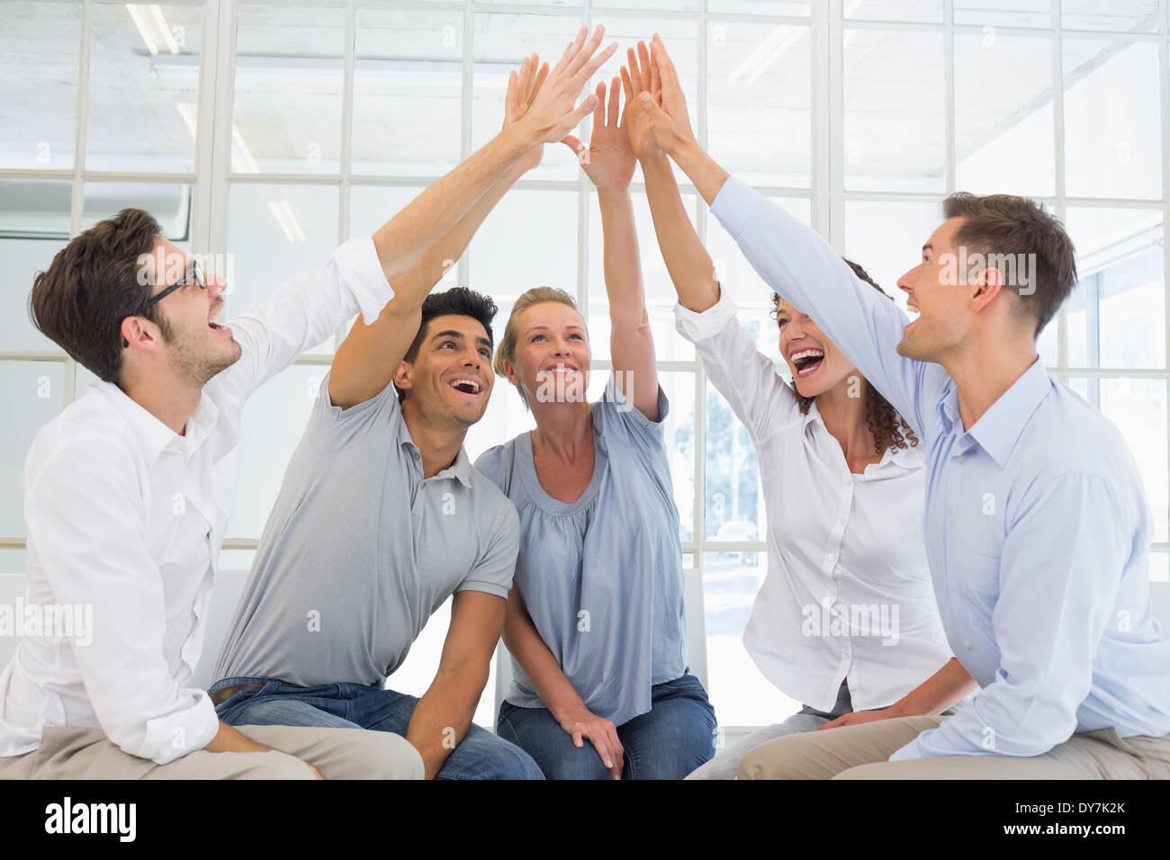 High five circle hi-res stock photography and images - Alamy