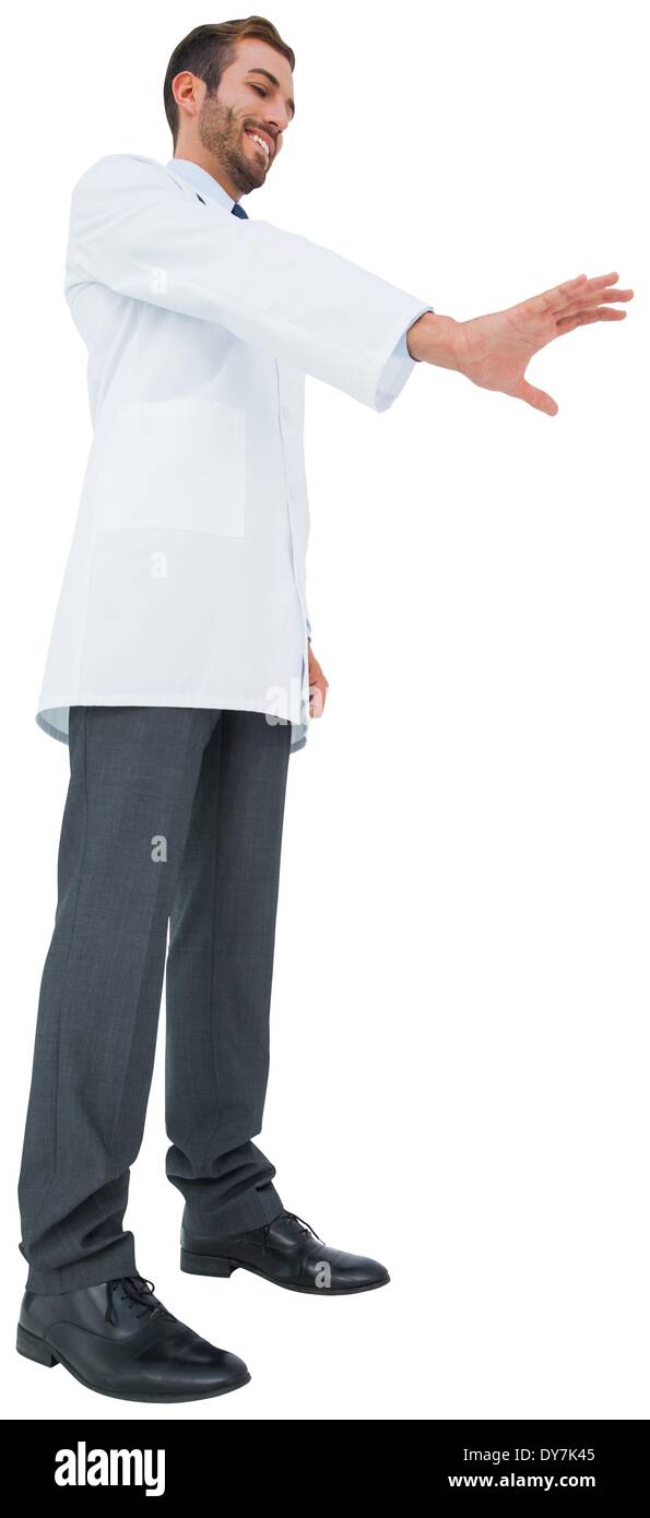 Handsome hispanic man doctor smiling Cut Out Stock Images & Pictures ...