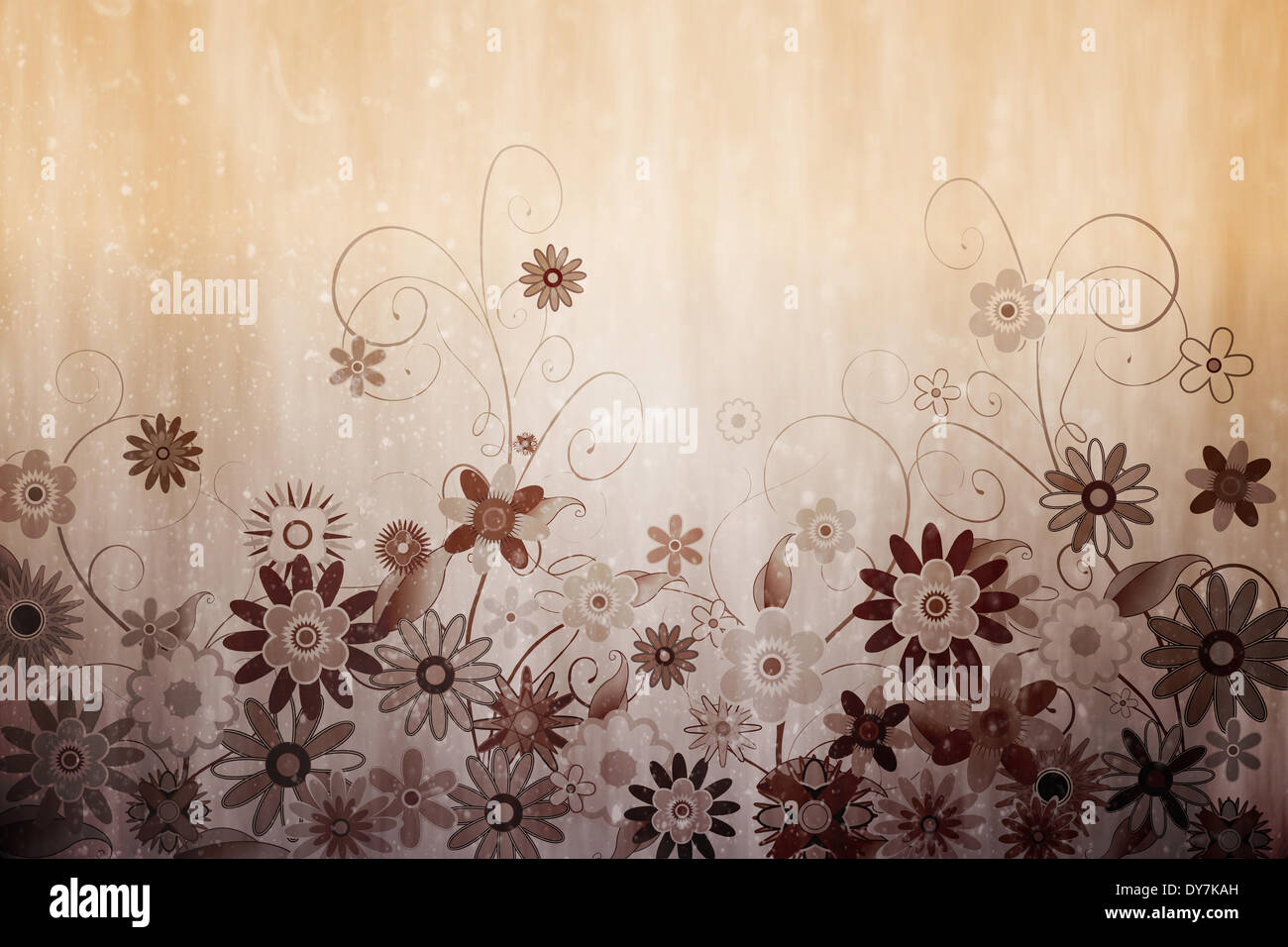 Digitally generated girly floral design Stock Photo - Alamy
