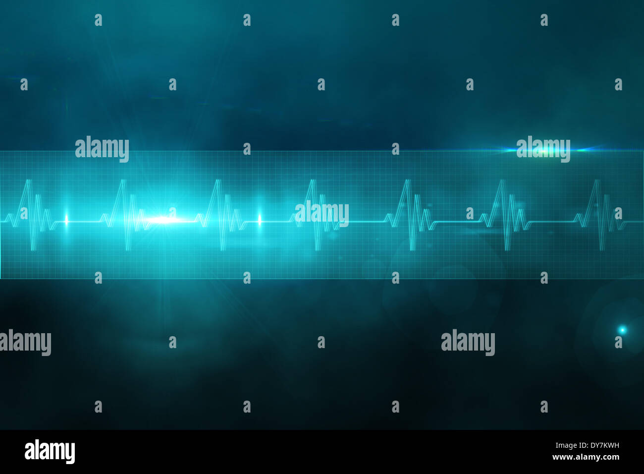 ECG line in blue and black Stock Photo - Alamy