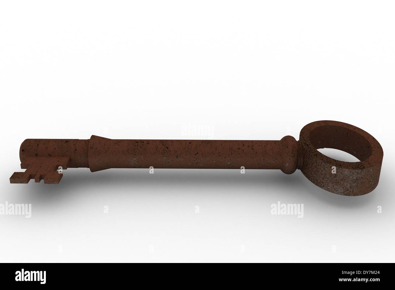 Digitally generated rusty old key Stock Photo - Alamy