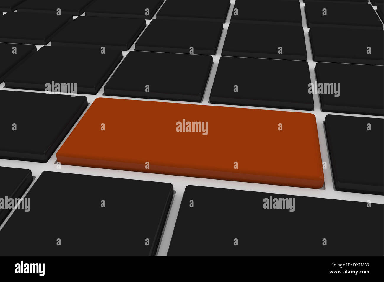 Black keyboard with brown key Stock Photo - Alamy