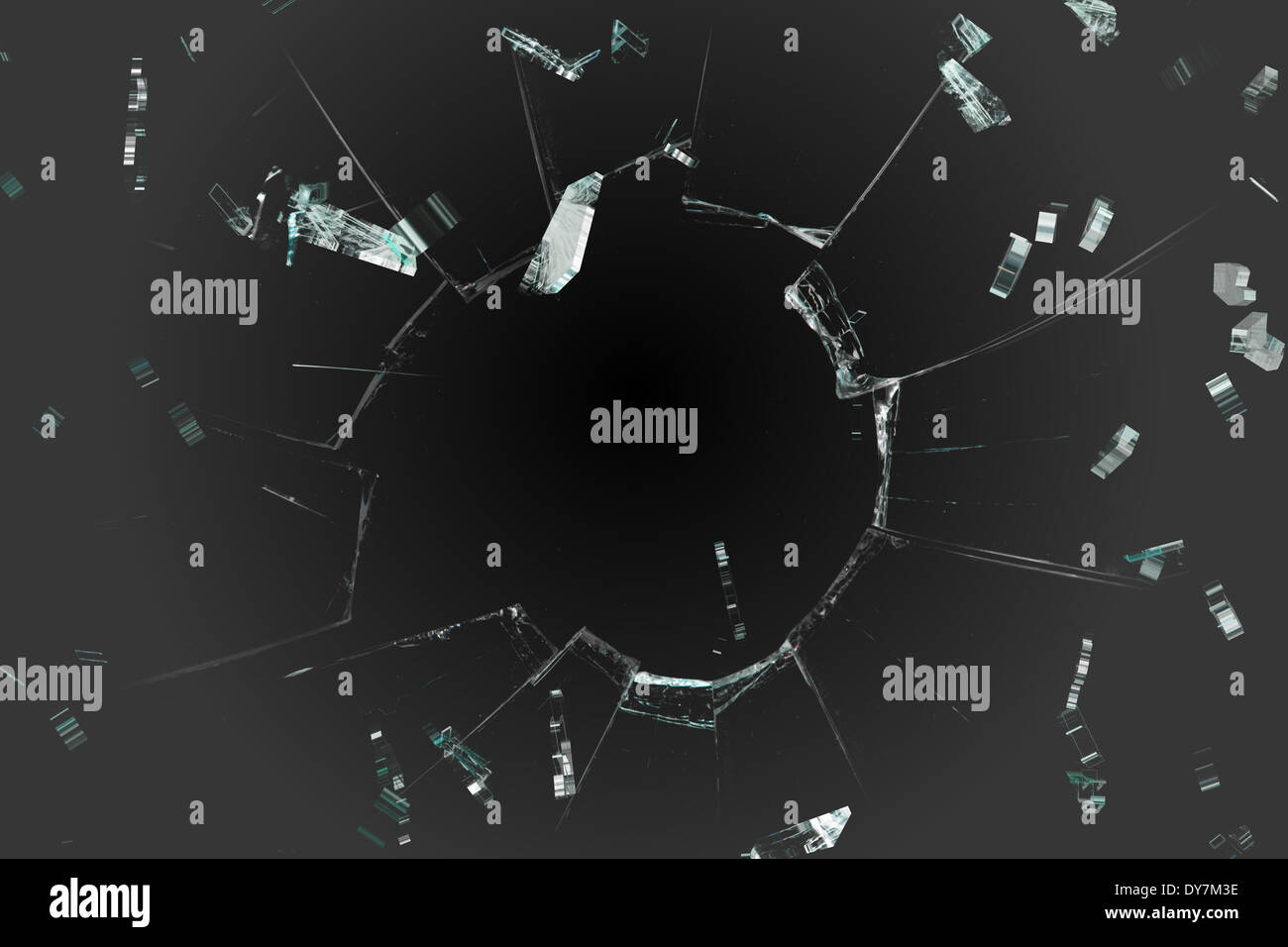 Shattered glass black background hi-res stock photography and images ...