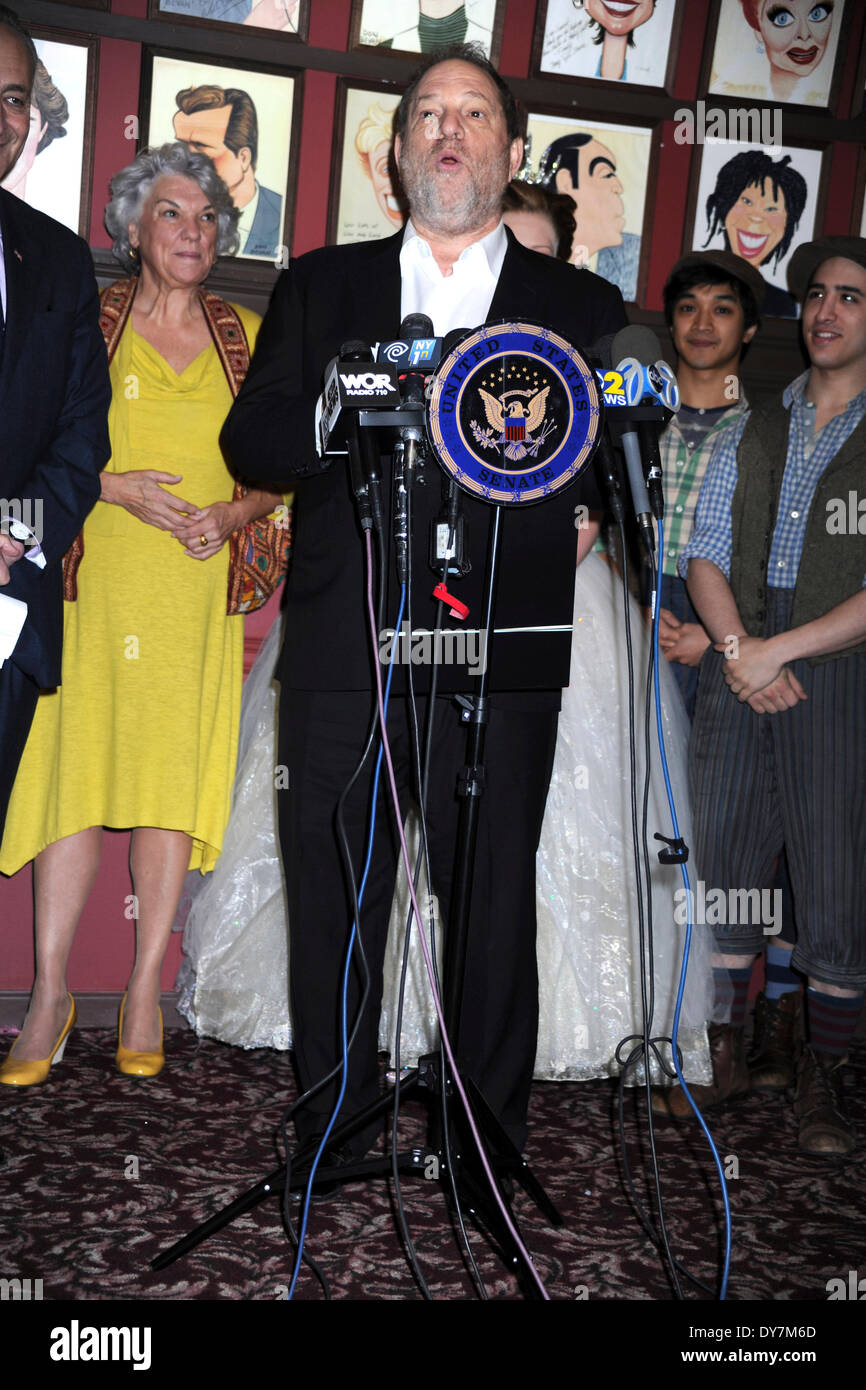 New York City. 7th Apr, 2014. Tyne Daly and Harvey Weinstein attend U.S ...