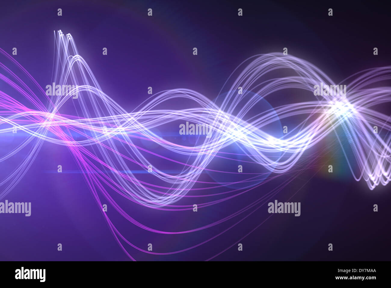 Curved laser light design in purple Stock Photo - Alamy