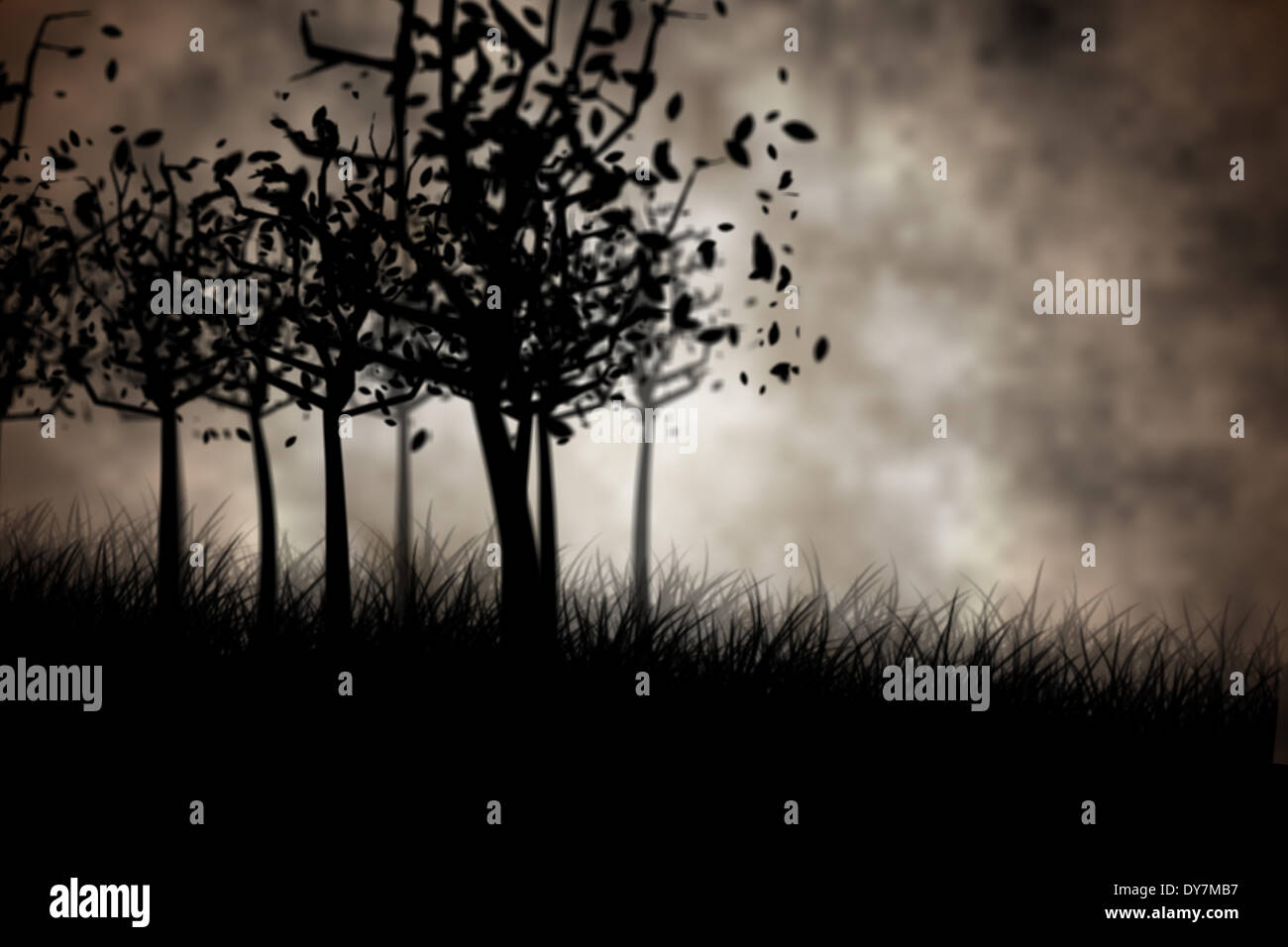 Dark gothic scene with trees Stock Photo - Alamy
