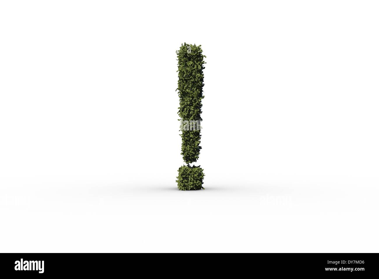 Exclamation mark made of leaves Stock Photo - Alamy